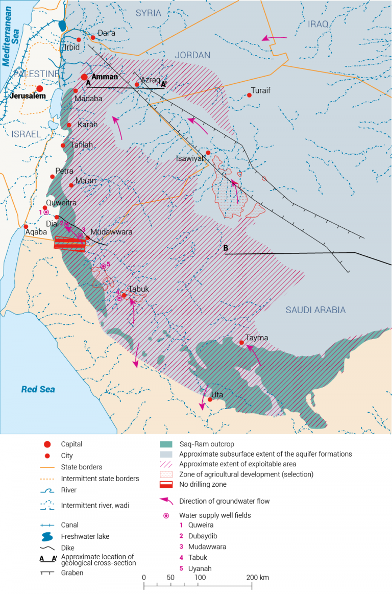 موارد المياه المشتركة في السعودية - Fanack المياه